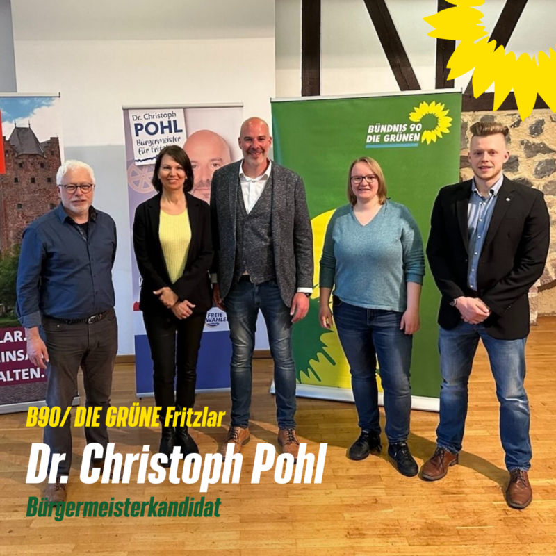 Dr. Christoph Pohl ist gemeinsamer Bürgermeisterkandidat – Bündnis 90 ...